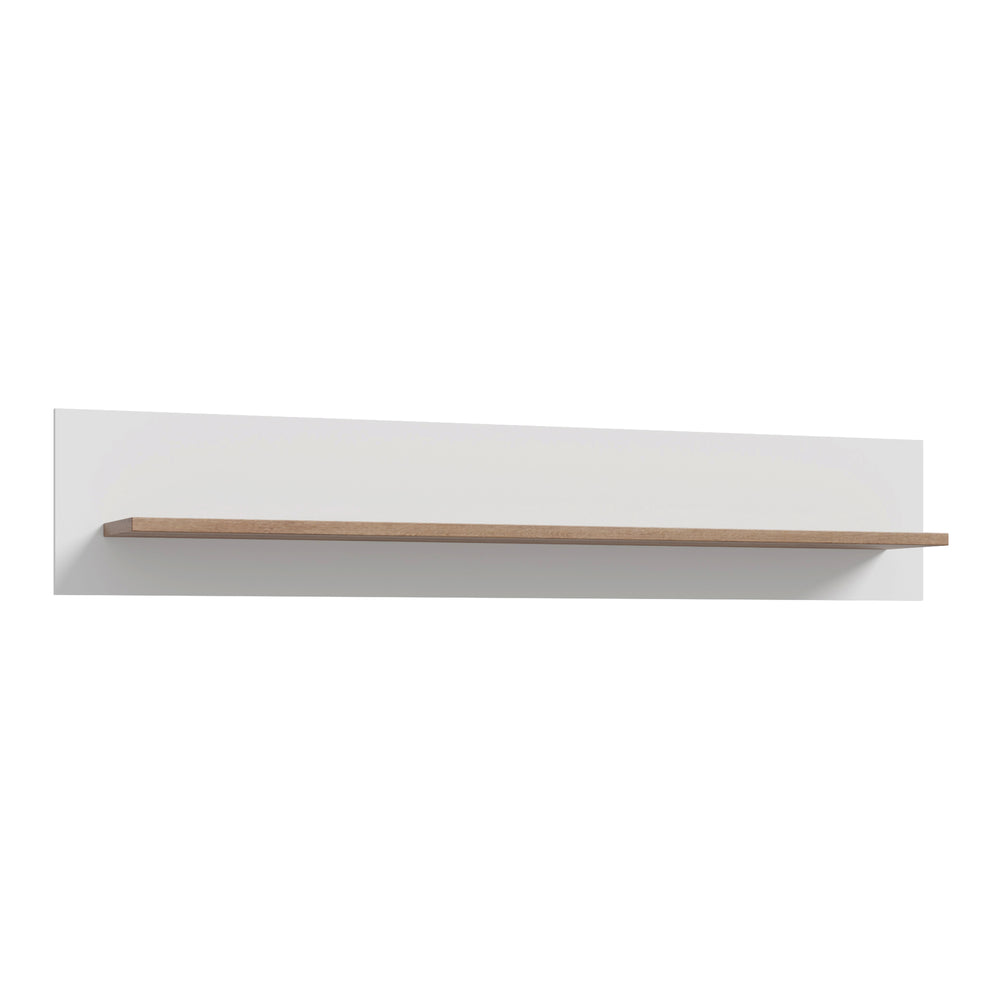 Wensley Wall Shelf in Light Grey and Oak – Bed Kings