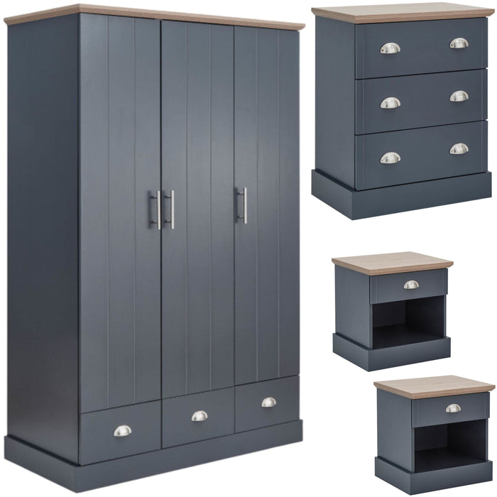 Kendal 4 Piece Bedroom Set - Slate Blue – Bed Kings